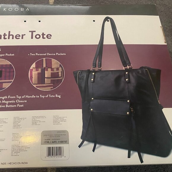 Kooba | Bags | Kooba Genuine Leather Tote Black | Poshmark